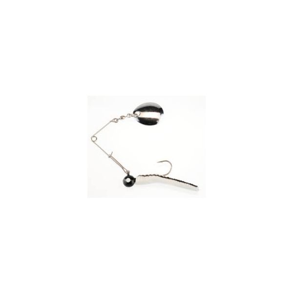 Johnson Beetle Spin Jig 1.5" 1/8oz - White/Black S